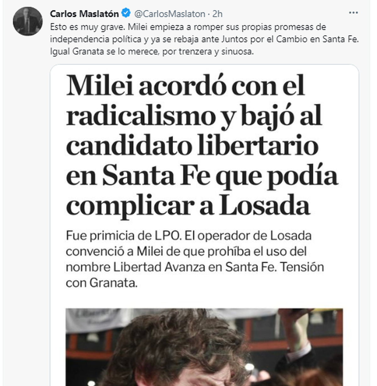 Javier Milei mintió o lo estafaron: Carlos Maslatón arde