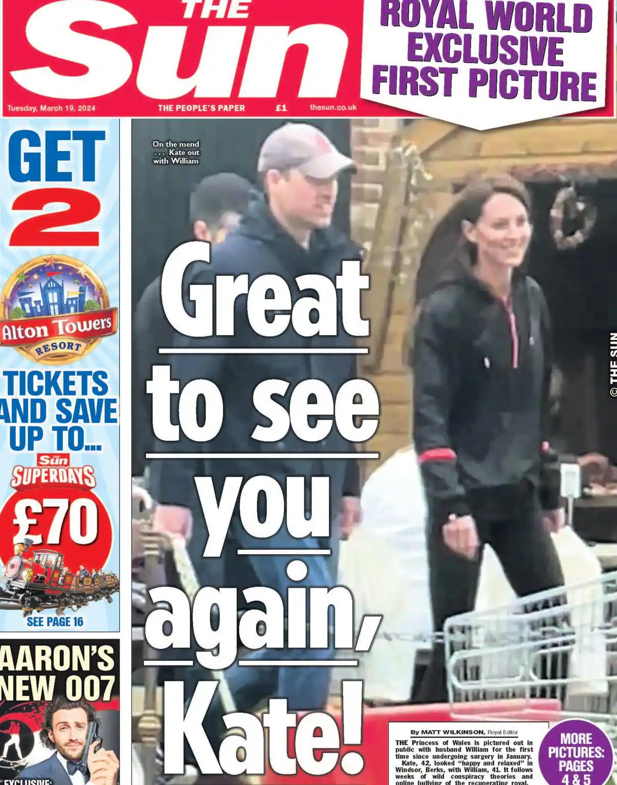 Kate Middleton junto a William en un mercado, ¿pero es ella?