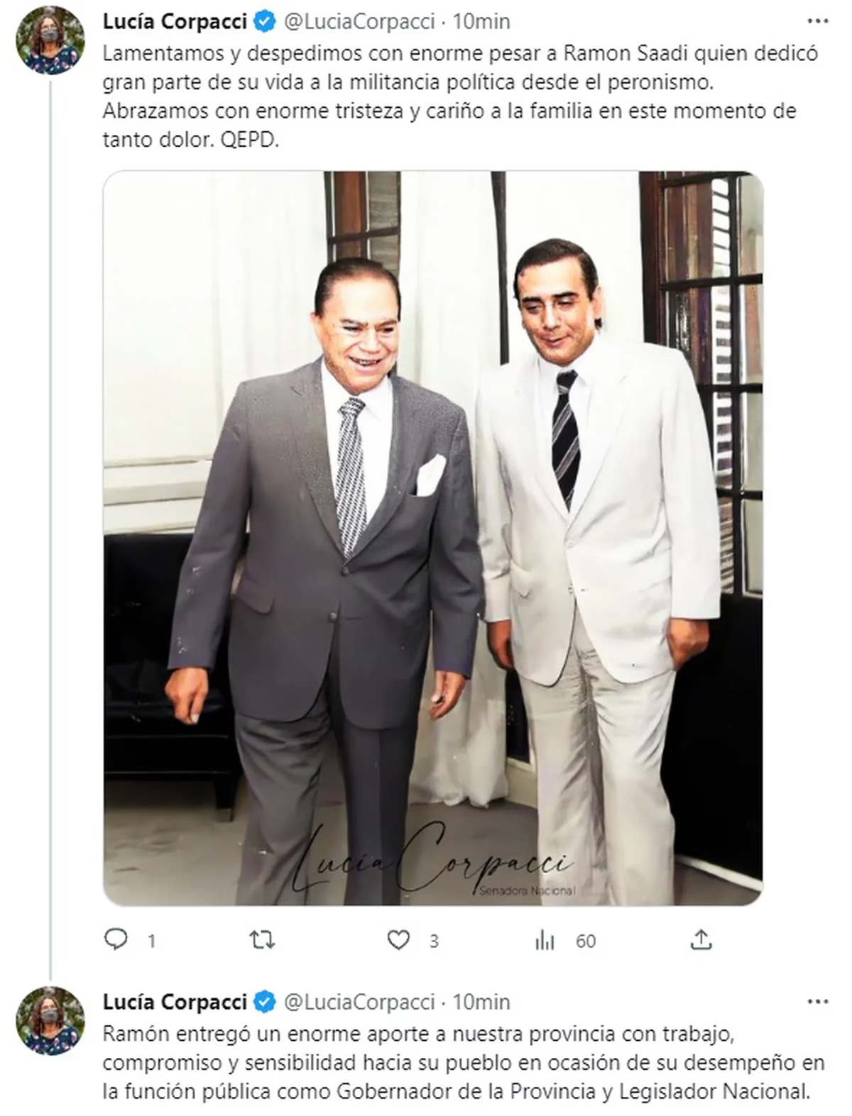 Murió Ramón Saadi, dinastía catamarqueña y María Soledad