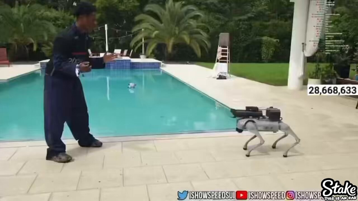 Viral: Famoso streamer fue atacado por un perro robot de US$100 mil