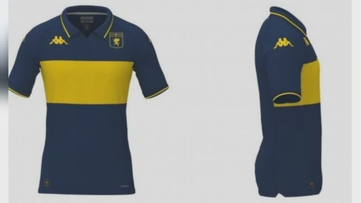 La increíble camiseta de Genoa para homenajear a Boca por sus 120 años