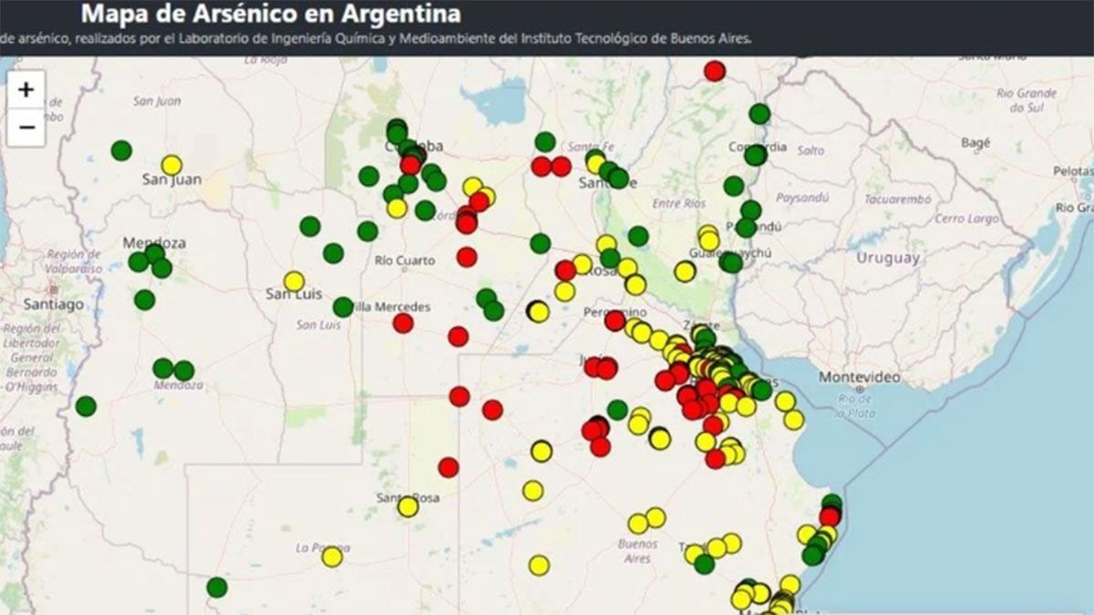 Mapa de Arsénico: 4 millones de argentinos consumen agua contaminada