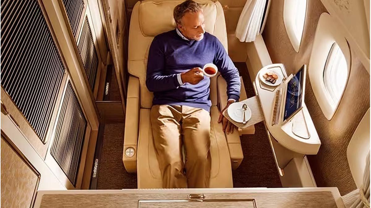 Una aerolínea de lujo abre asientos suite para vuelos a Argentina