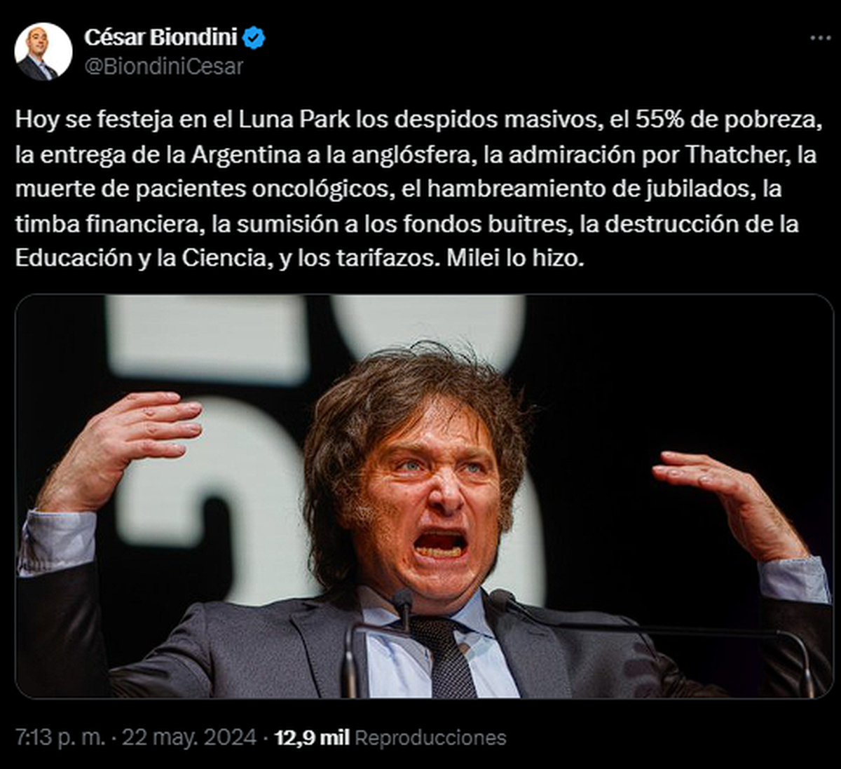 Los memes de Javier Milei en el Luna Park que calentaron las redes