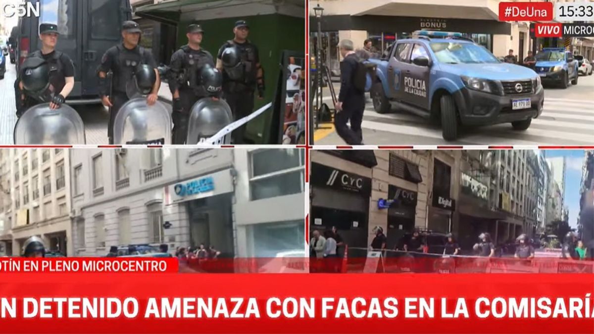 Motín en una comisaría, a 5 cuadras de la Casa Rosada