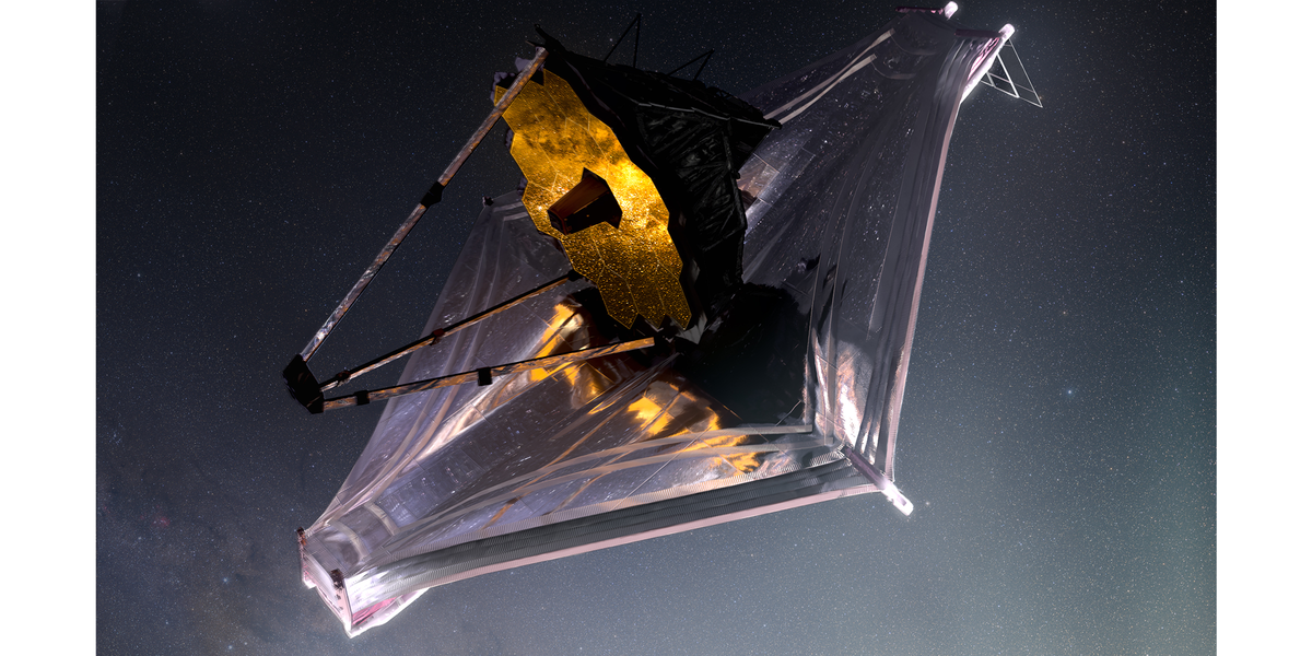 James Webb capturó un gigante reloj de arena cósmico nunca antes visto