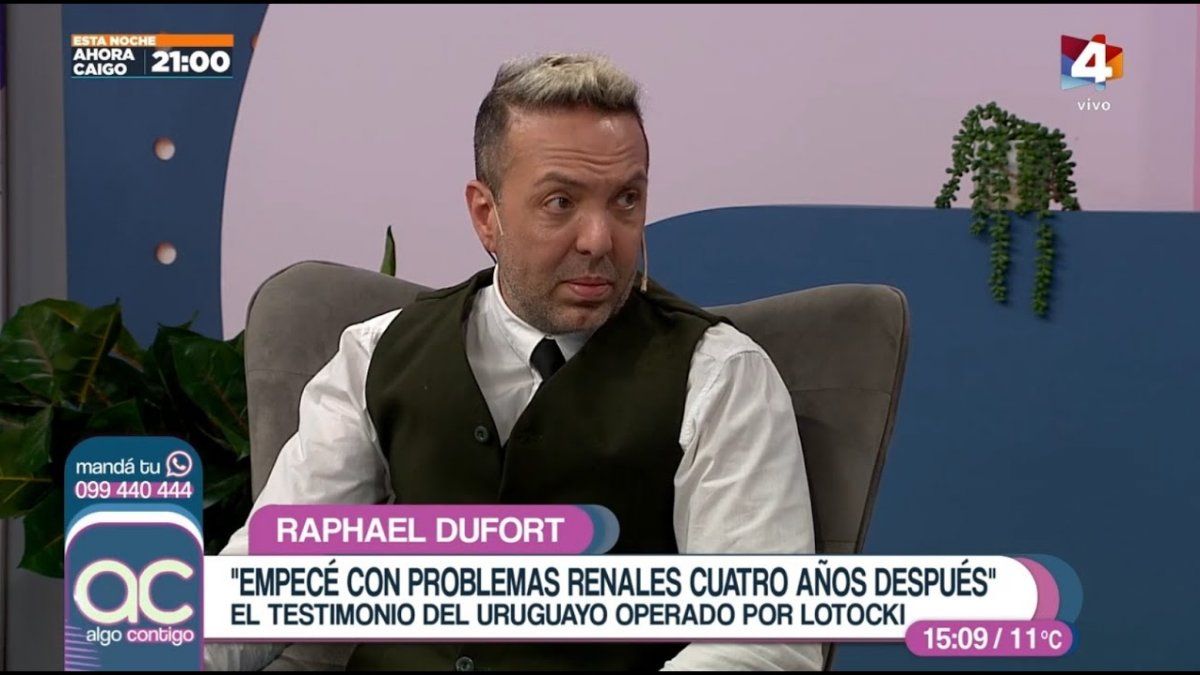 Actor uruguayo operado por Lotocki: Con hipercalcemia y problema renal
