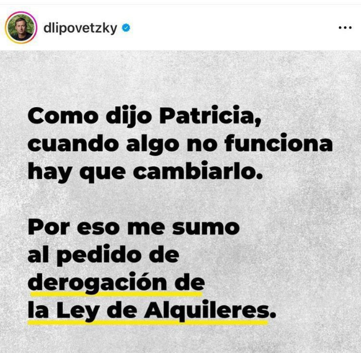 Insólito: Daniel Lipovetsky va contra su Ley de Alquileres