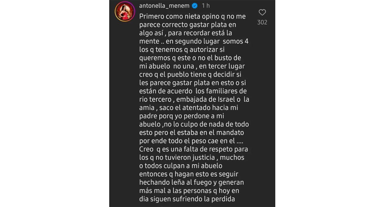 Interna familiar: La nieta de Carlos Menem, durísima contra Javier Milei