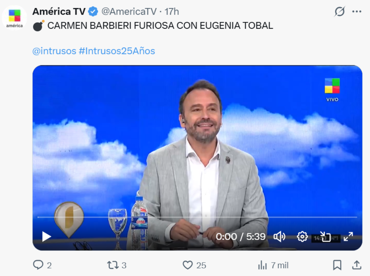 Carmen Barbieri estalló de furia con el arribo de Eugenia Tobal a El Nueve