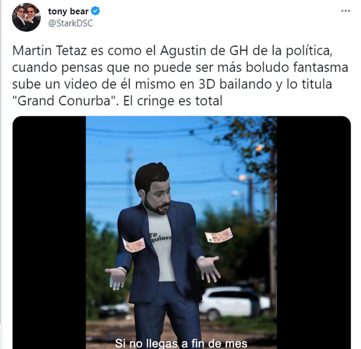 Falleció la política argentina: Spot raro de Martín Tetaz