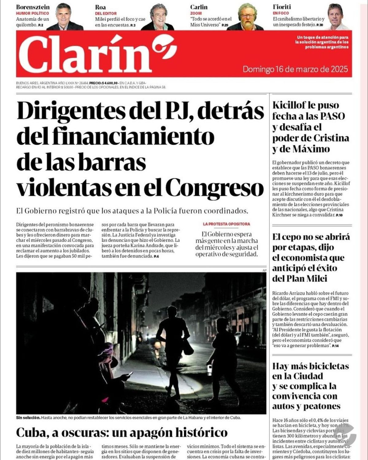 Dicen que según la tapa de Clarín, hay acuerdo con Javier Milei por Telefónica