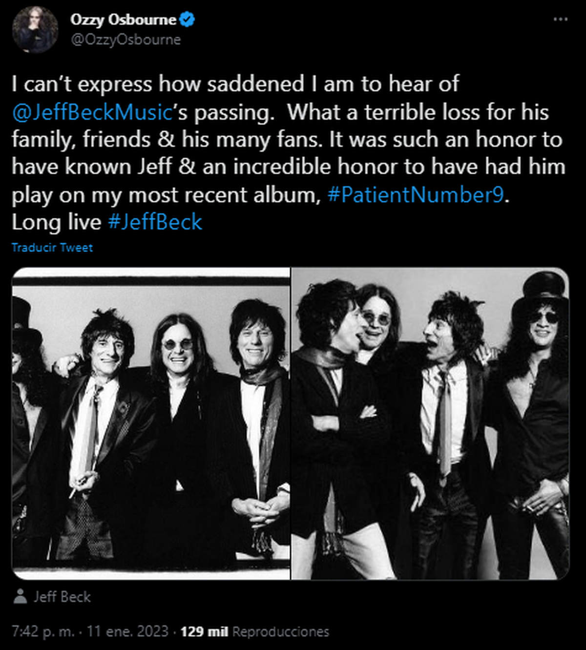 Jeff Beck muere: Su último disco fue con Johnny Deep