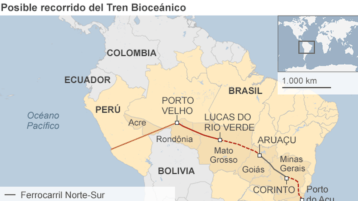 China y Perú sueñan con el tren bioceánico que comenzará en Brasil