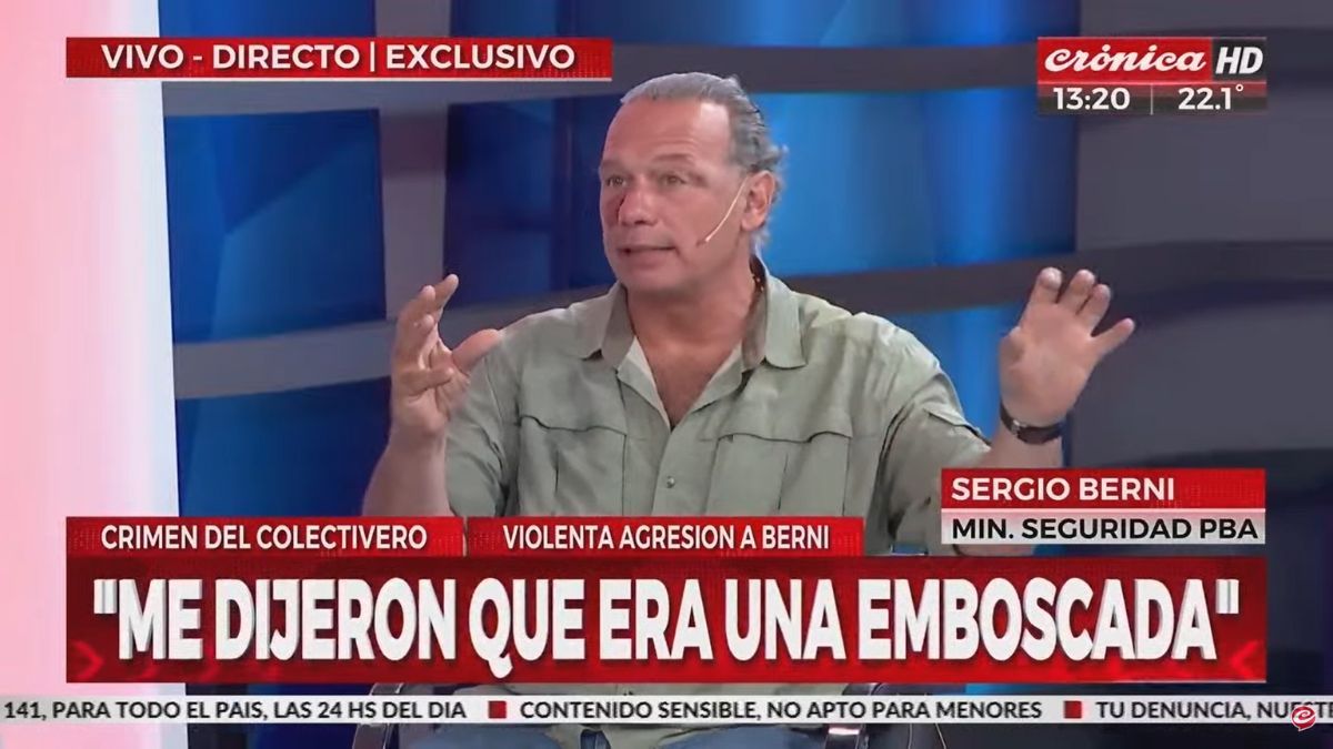 Sergio Berni: Me dijeron que era una emboscada