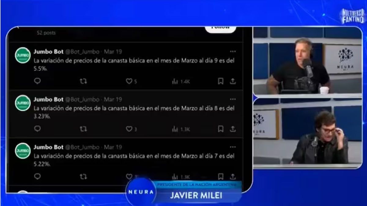 Javier Milei acusó recibo del bot trucho y redobló la apuesta