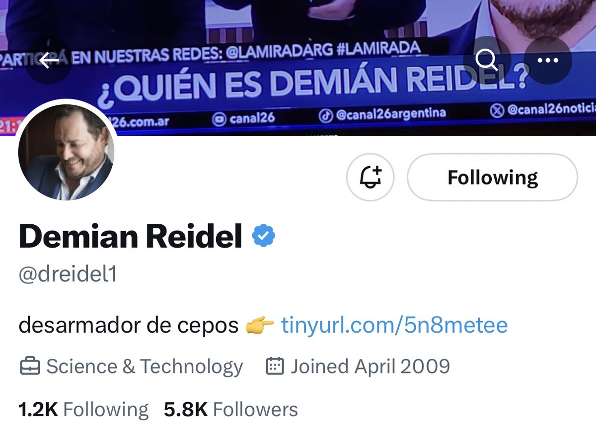 Demian Reidel: El desarmador de cepos sería el titular del BCRA