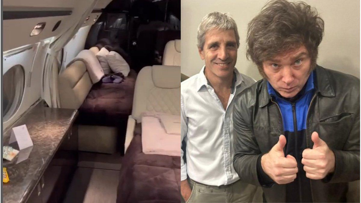 El lujoso avión privado en el que Javier Milei viajó a USA