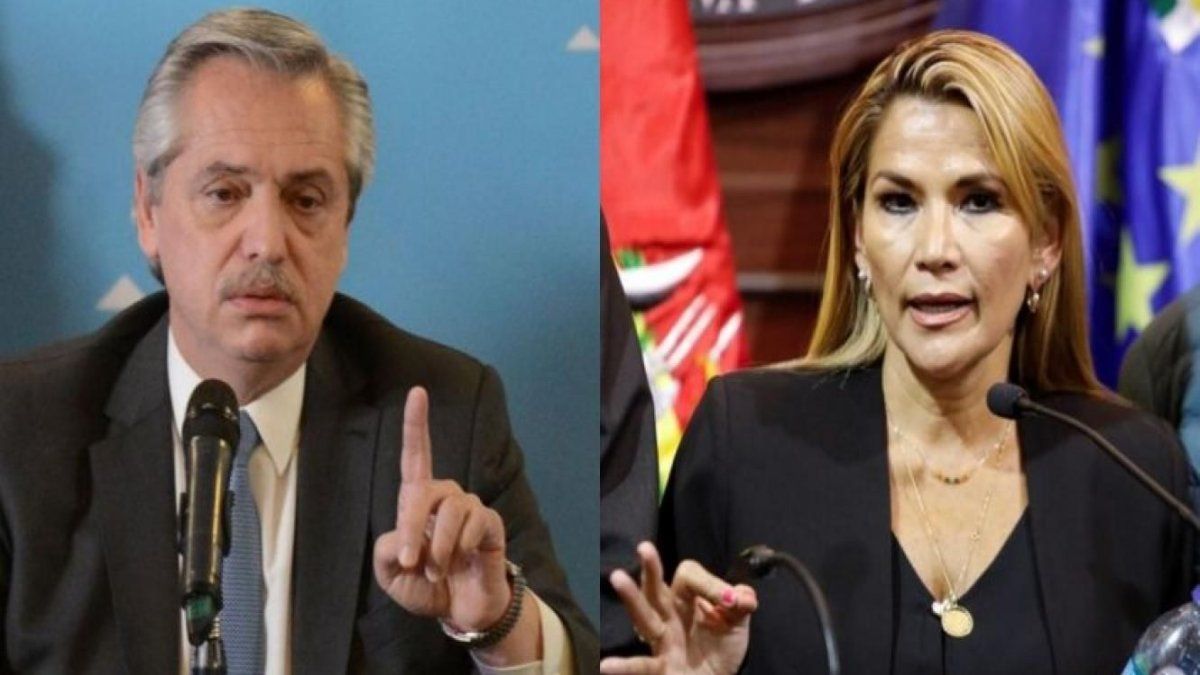 Jeanine Añez contra Alberto Fernández, lo equiparó a Evo: Maltratador ...