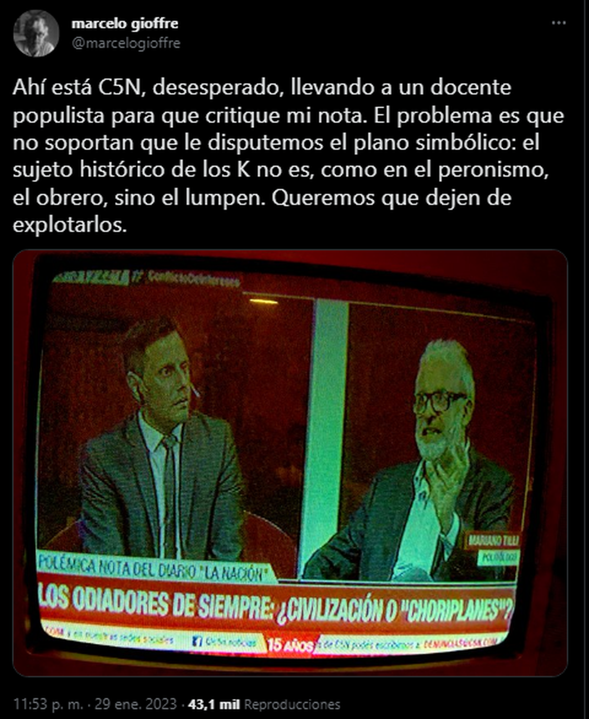 C5N vs. La Nación: Las 2 caras de la grieta, piden censura