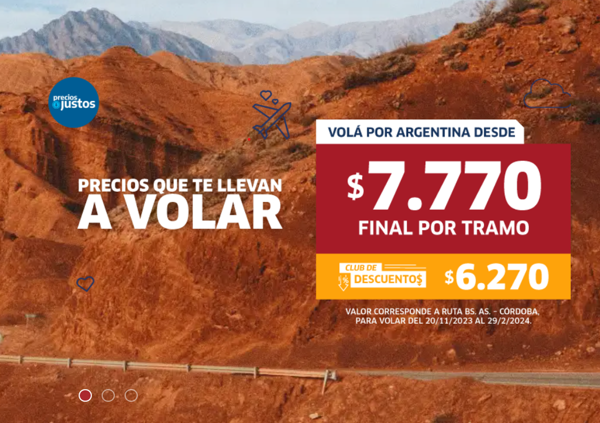 Pasajes desde $5.000 a destino de Argentina muy demandado