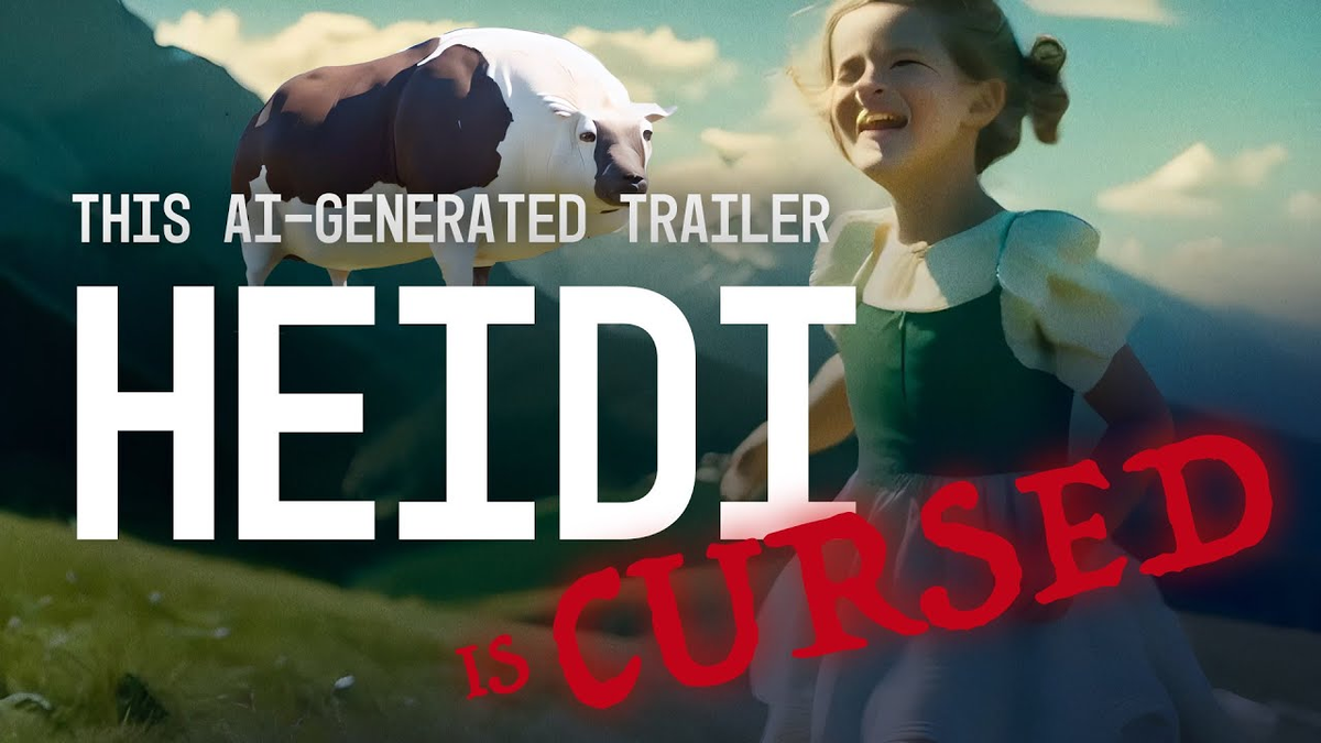 IA creó un tráiler de terror con Heidi como protagonista