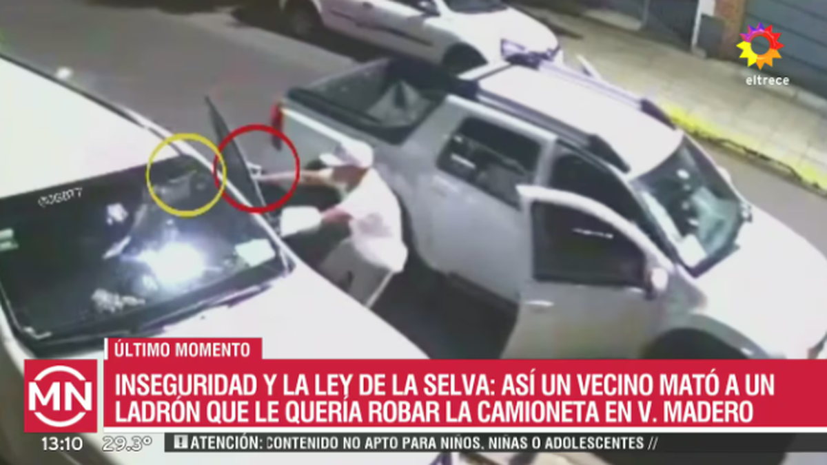 El impactante video del jubilado que mató a un ladrón en La Matanza